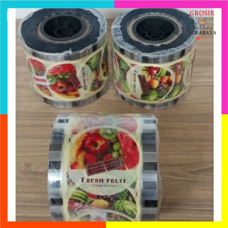 Jual Plastik cup sealer motif / plastik lid cup sealer 1200 cup ...