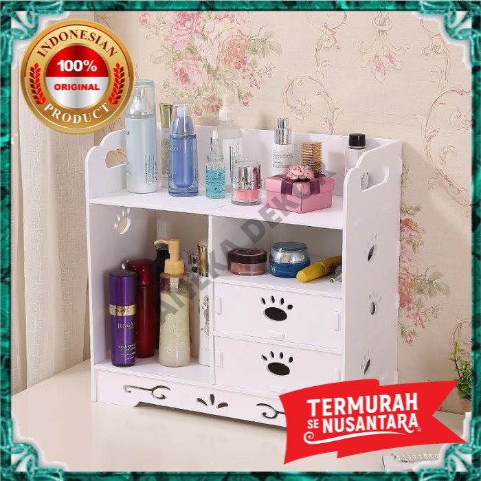 Jual Rak Tempat Penyimpanan MakeUp Cosmetic Serbaguna Vintage Hiasan ...