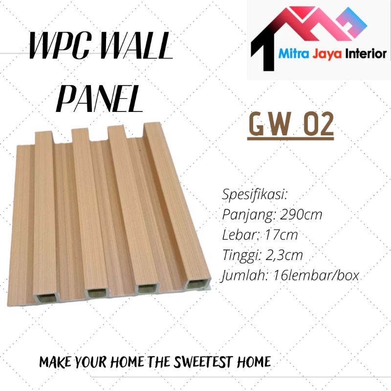 Jual wall panel WPC Partisi Dinding latar belakang dinding kafe/batang ...