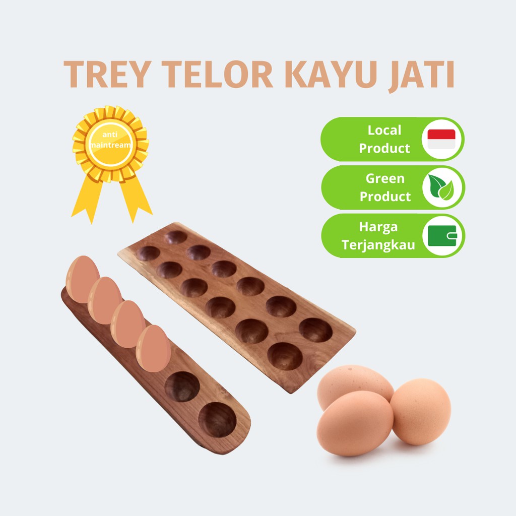 Jual tempat telor kayu trey telor | Shopee Indonesia