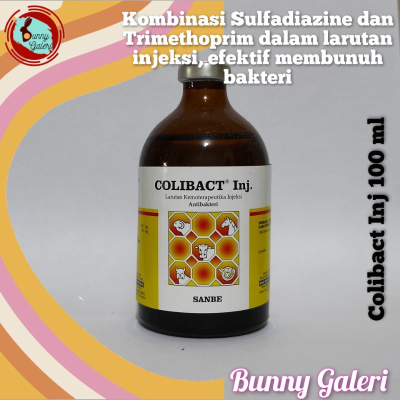 Jual COLIBACT INJ 100 ml kombinasi Sulfadiazine dan Trimethoprim dalam ...