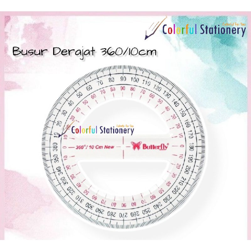 Jual Busur Derajat Butterfly 360/10 cm (2 Lubang) | Shopee Indonesia