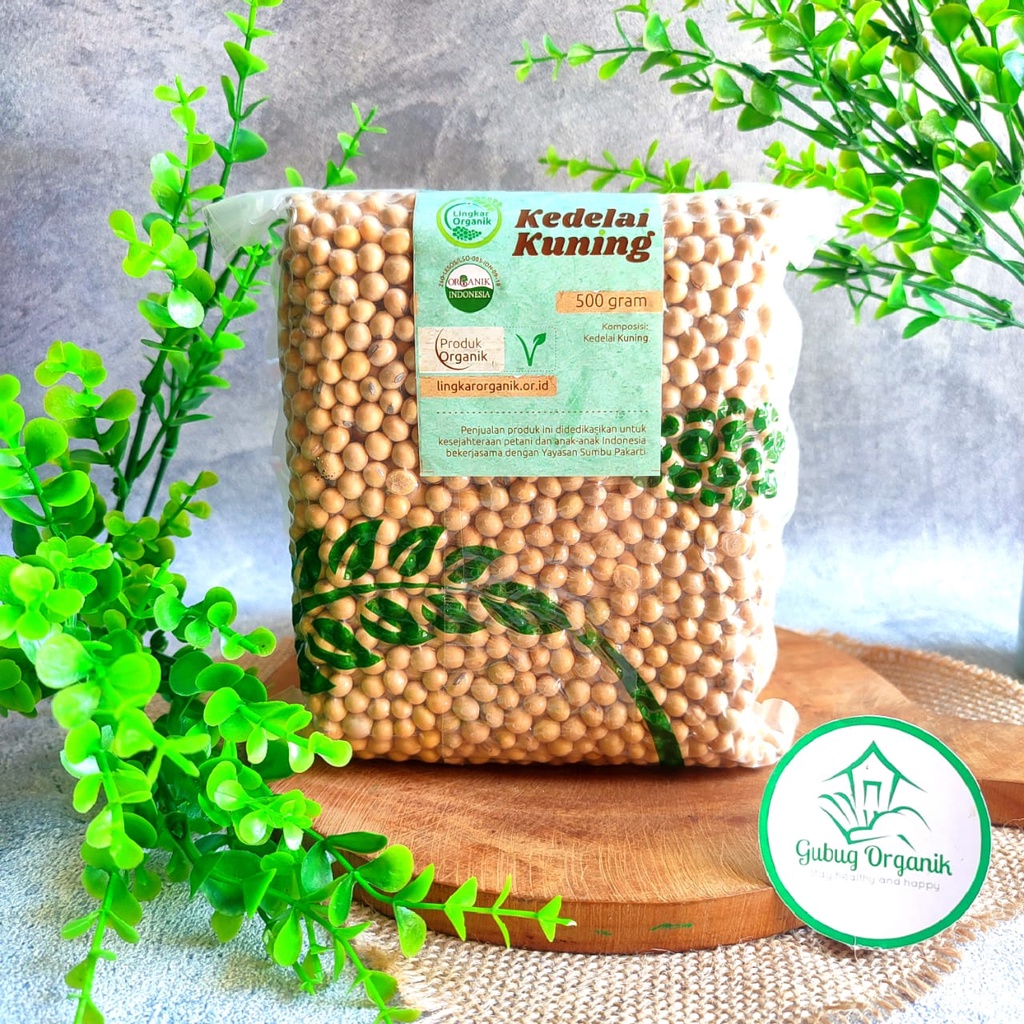 Jual LINGKAR ORGANIK - Kedelai Kuning Organik 500gr Kacang Kedele Delai ...