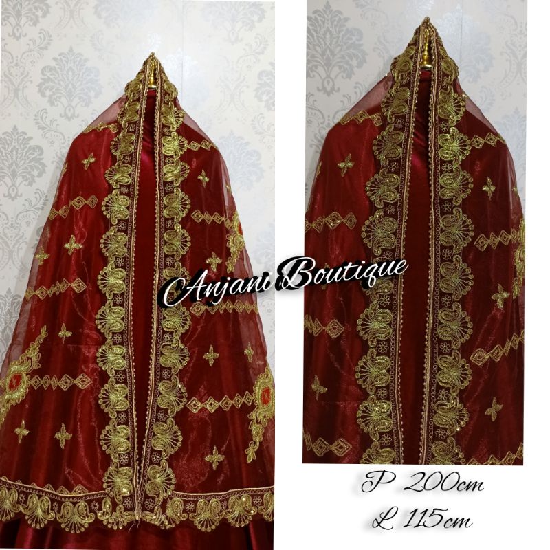 Jual Selendang india ori / dupatta india / selendang pengantin india ...