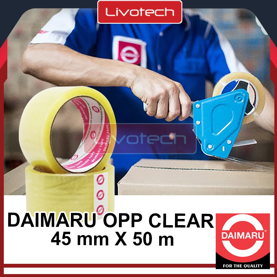 Jual Lakban DAIMARU TAPE OPP 45mm 50m Isolasi Selotip Besar TEBAL | Shopee Indonesia