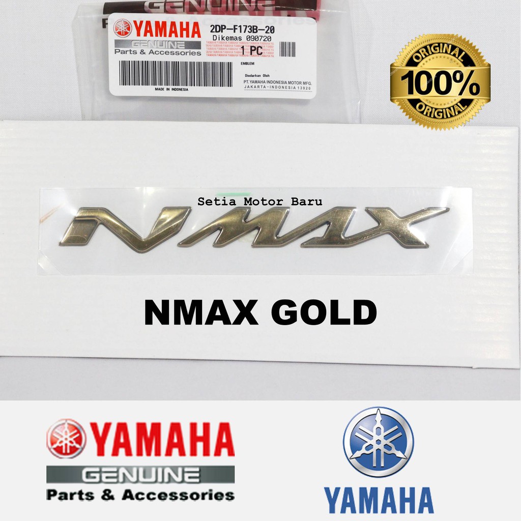 Jual Logo Emblem Stiker Motor Nmax N Max Gold Asli Yamaha | Shopee ...