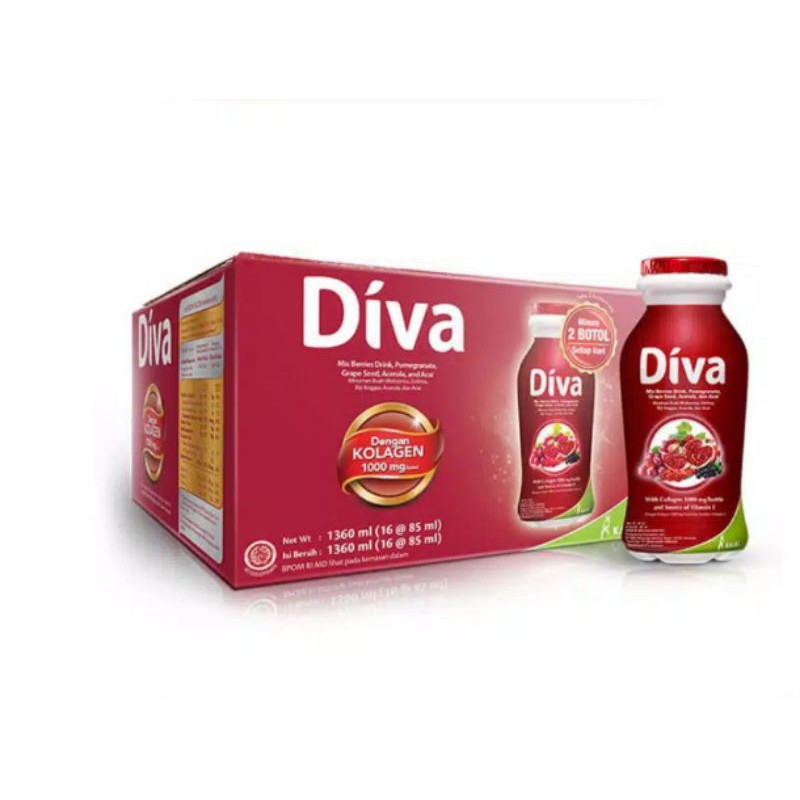 Jual DIVA Beauty Drink Collagen isi 16 x 85ml Indonesia|Shopee Indonesia
