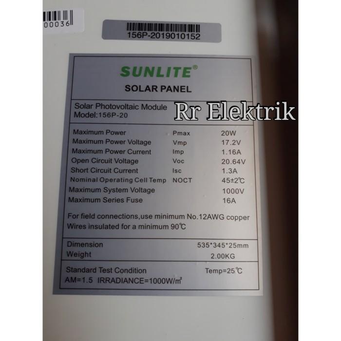 Jual Harga Promo Solar Panel / Panels Surya / Solar Cell Sunlite 20Wp ...