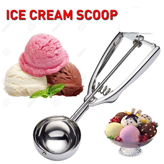 Jual sendok scoop ice cream stainless steel es krim dessert diamond ...