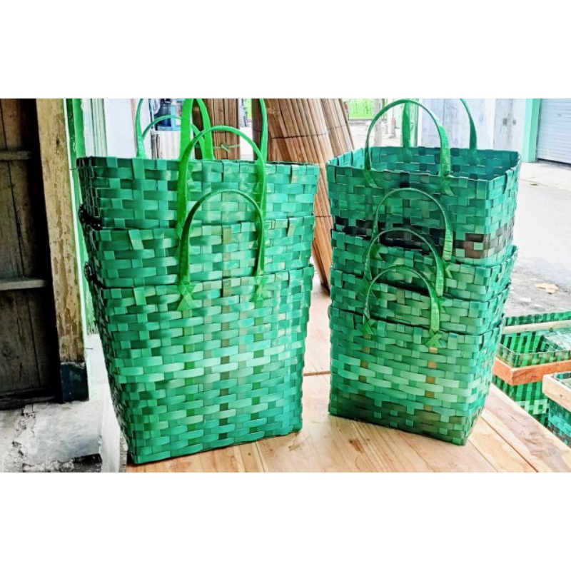 Jual [Murah] Tas Belanja/Tas Anyaman/Tas Plastik/Tas Kekinian/Tas ...