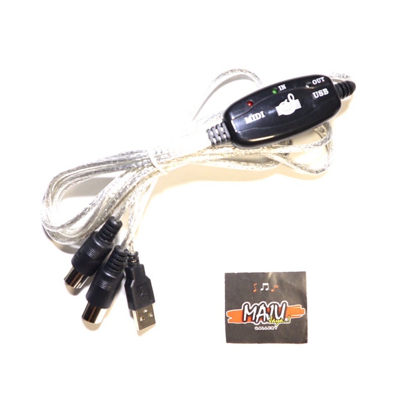 Jual kabel midi cable to usb pc laptop keyboard gitar bass elektrik ...