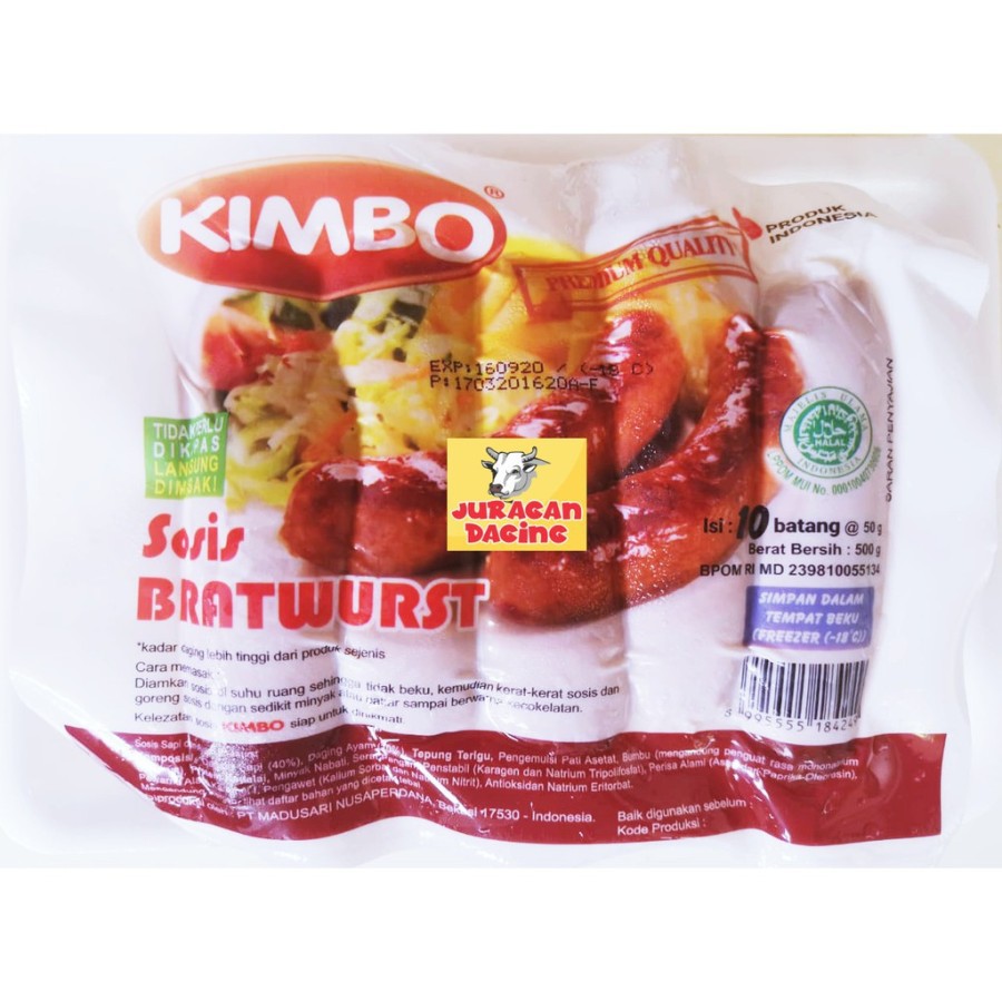 Jual KIMBO SOSIS MINI BRATWURST 10'S 500 GR | Shopee Indonesia