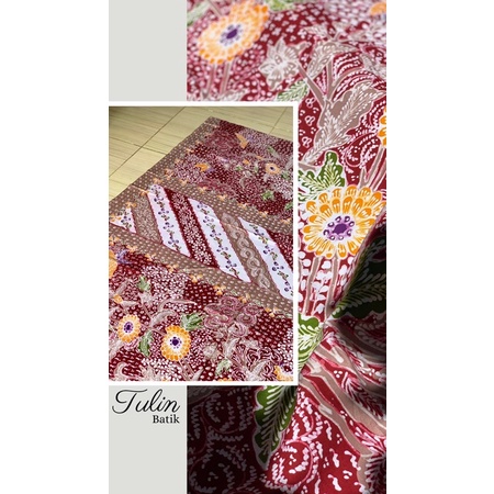 Jual Batik Lasem Model Sarong Buketan Bunga Sulur Pastel Maroon Panca ...