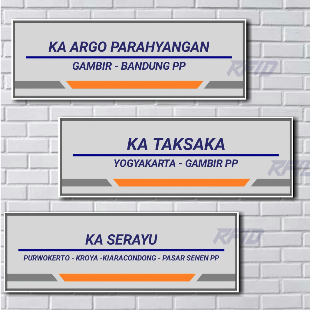 Jual Railfansmerch Hiasan dinding Kayu Papan Nama Kereta api Premium ...