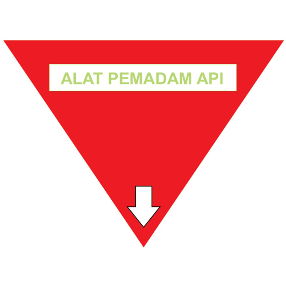 Jual SEGITIGA APAR / RAMBU APAR UKURAN SISI 35 CM (STANDAR PERMENAKER ...
