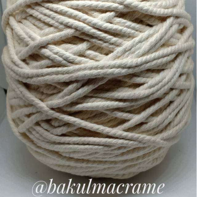 Jual 5mm Benang Macrame 1kg Warna Natural | Shopee Indonesia
