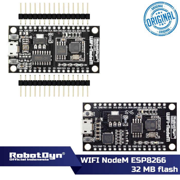 Jual RobotDyn NodeM ESP8266 32M flash WIFI NodeMCU Indonesia|Shopee Indonesia