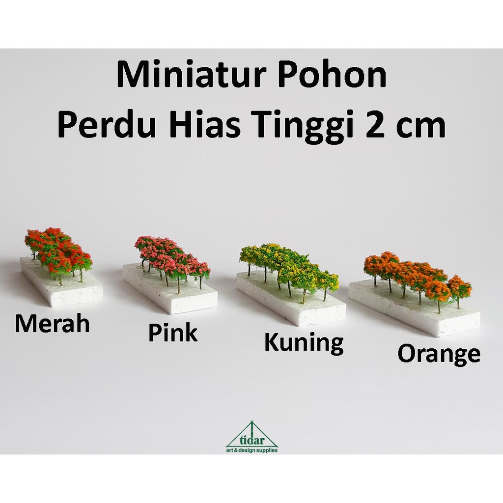 Jual Miniatur Pohon Perdu Hias Berbunga Tinggi 2 cm / Maket Tanaman ...