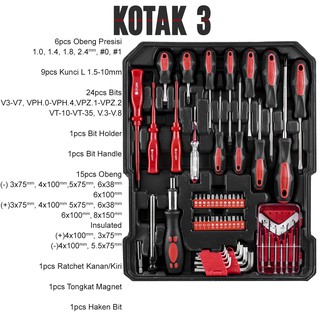 Jual Suksestech Tool Kit 187pcs Perkakas Bengkel Dan Rumah Koper Lengkap koper abu Free Koper ...