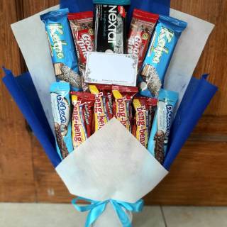 Jual Bucket snack biru buket snack wisuda bucket snack boneka bucket ...