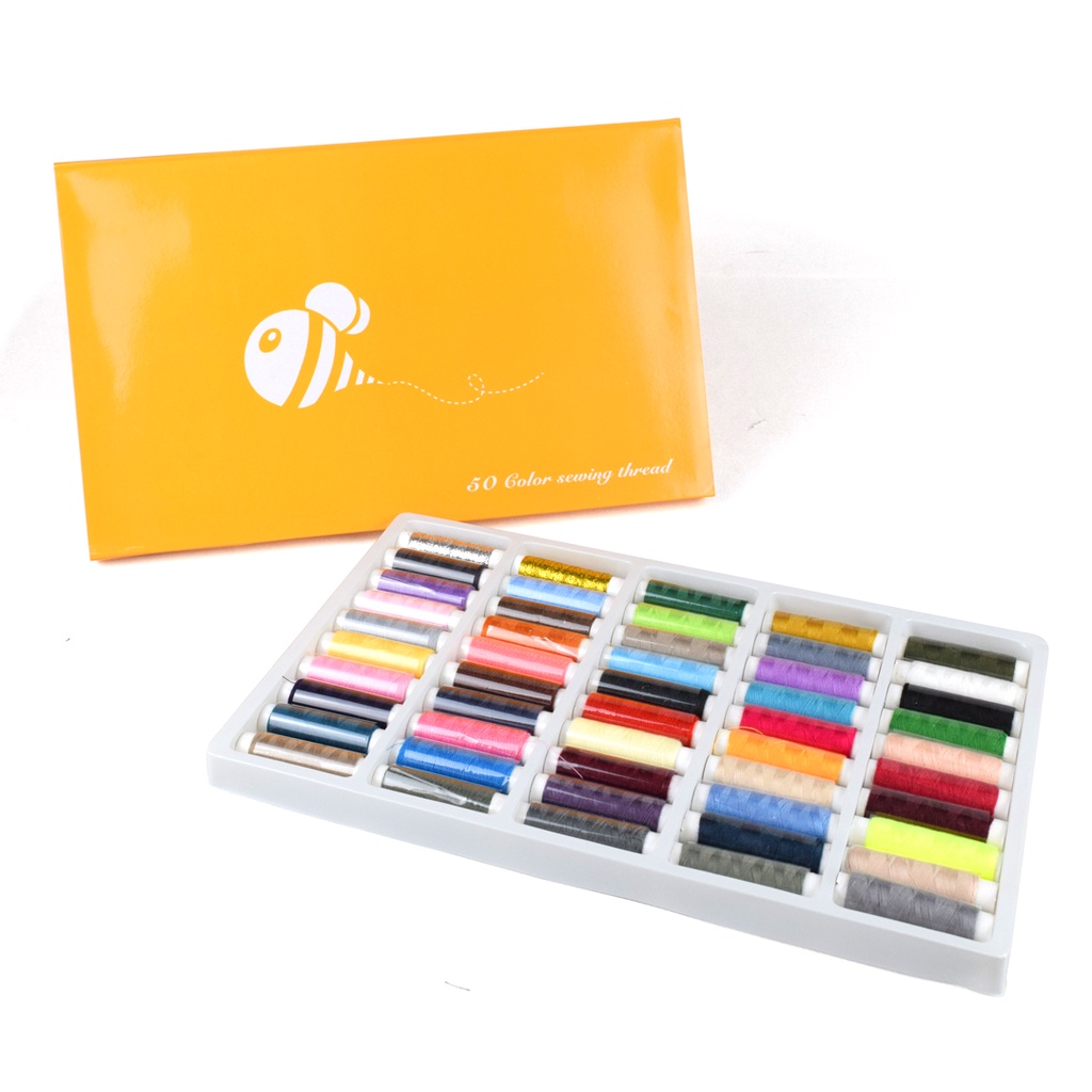 Jual 50 cones Benang Jahit Berwarna/Colored Sewing Thread | Shopee ...