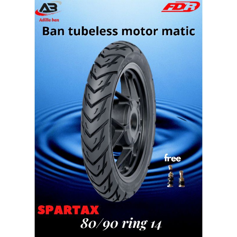 Jual BAN TUBELESS MOTOR MATIC FDR SPARTAX 80/90-14 FREE PENTIL TUBELESS ...