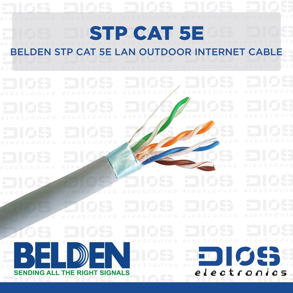Jual Kabel LAN STP cat 5e For Outdoor BELDEN USA ORI (per meter) | Shopee Indonesia