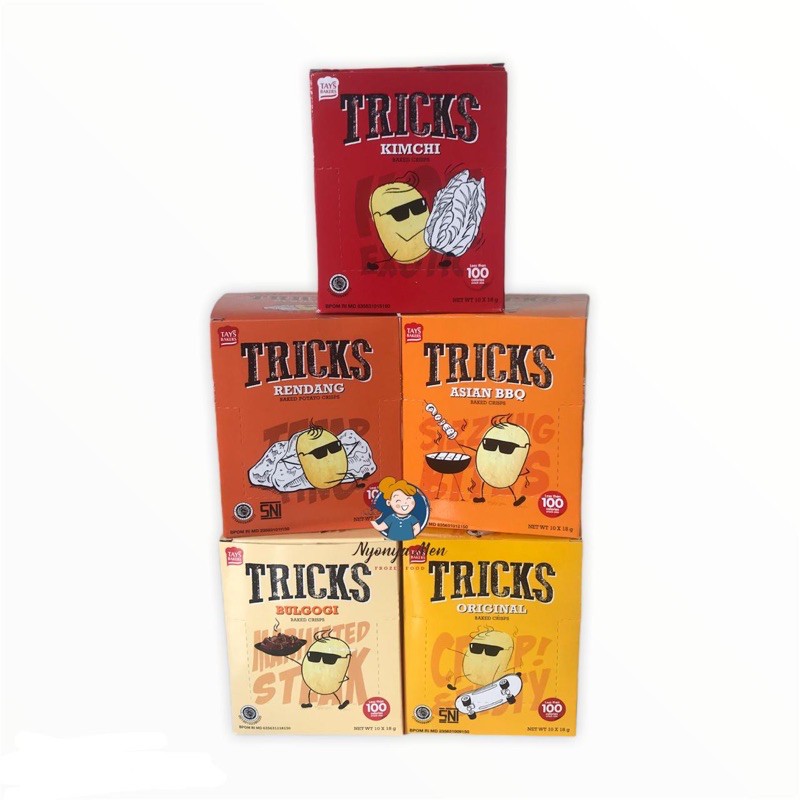 Jual TRICKS biskuit kentang potato baked crisps 10 x 20gr | Shopee ...