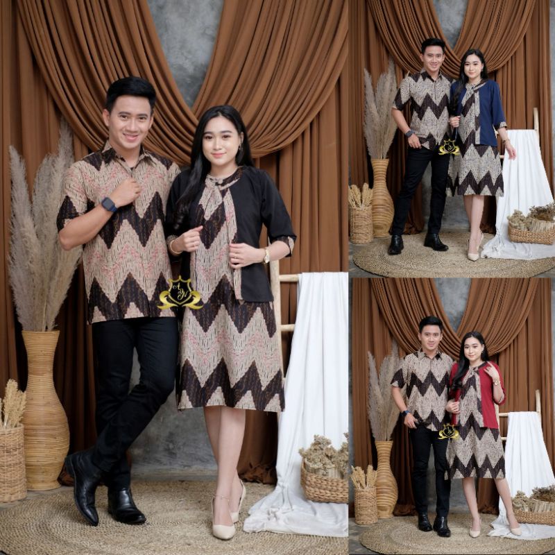 Jual Batik Tunik Couple | Dress batik couple | Batik couple kondangan ...