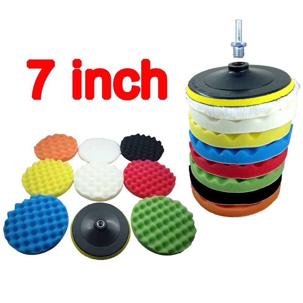 Jual Busa Wool Poles Set 7 Inch Buffing Polishing Foam Pad M14 Adaptor ...