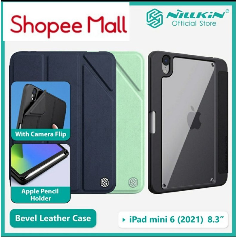 Jual Case iPad mini 6 8.3" (2021) Nillkin Bevel Leather Smart Cover Magnetic Flip Casing ...