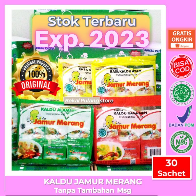 Jual Kaldu Jamur Merang Non Msg Alami 30 sachet | Shopee Indonesia