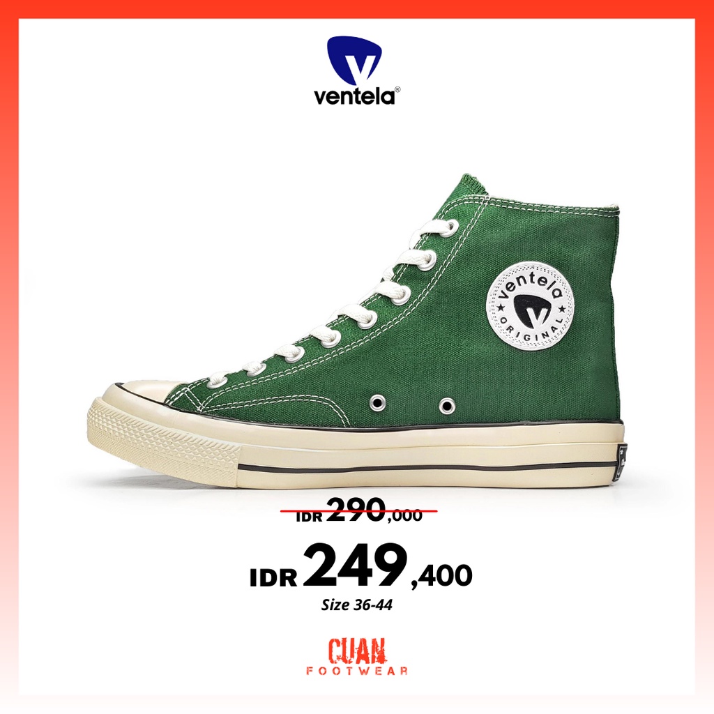 Jual Sepatu Sneakers Ventela Original BTS Back To 70s Green High Cut ...