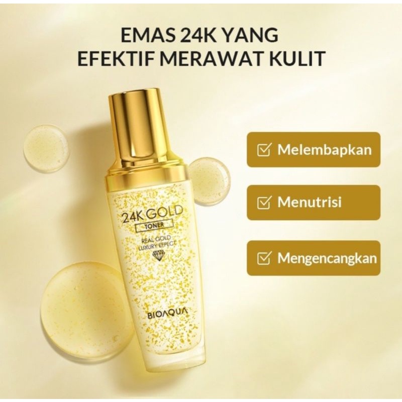 Jual BIOAQUA 24K GOLD ESSENCE TONER 100ML | Shopee Indonesia