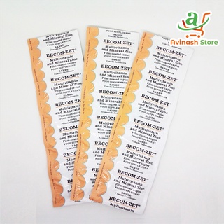 Jual BECOM - ZET STRIP ISI 10 KAPLET MULTIVITAMIN PLUS ZINC | Shopee ...