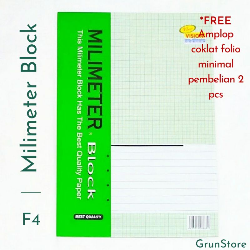 Jual Milimeter block f4 / buku milimeter block | Shopee Indonesia