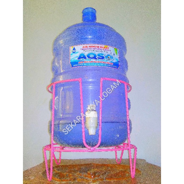 Jual rak galon air,tempat galon air, tempat galon besi, pelindung galon ...
