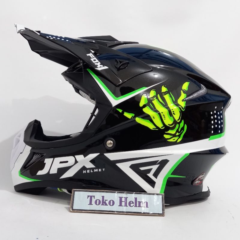 Jual Helm JPX cross Fox1 Motif X45 OBINK black metalic/doff (ongkir 2kg) | Shopee Indonesia