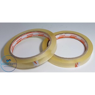 Jual isolasi bening 1/2" Inch 12mm x 72 Yard sazanami selotip solasi ...