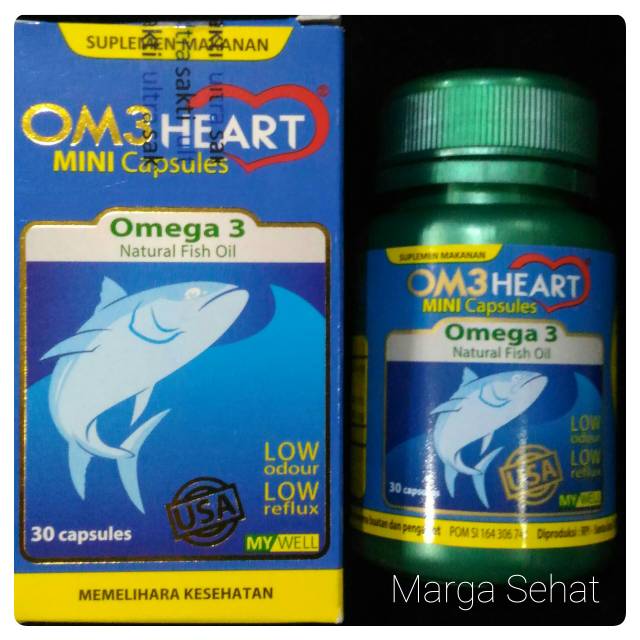 Jual OMEHEART ISI 30/ OM3HEART MINI KAPSUL/ OMEGA 3/ MINYAK IKAN ...