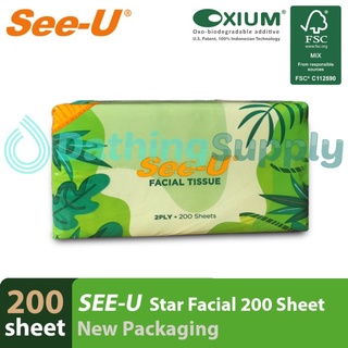 Jual GROSIR 1 DUS Tissue SEE-U Star Facial 200 Sheet / Tissu Wajah SEE ...