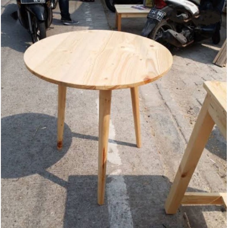 Jual meja bulat cafe diameter 80cm Indonesia|Shopee Indonesia