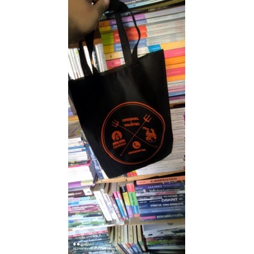 Jual Tas sponbound goodie bag hitam hexa x gehenna hitam | Shopee Indonesia