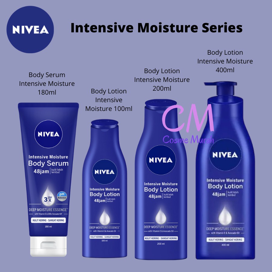 Jual Nivea Intensive Moisture Body Lotion 400ml / 200ml / 100ml | Shopee Indonesia