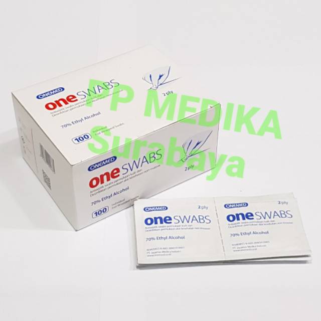 Jual One Swabs Alcohol Swab / Tisu Alkohol / Alkohol Swab Onemed ...