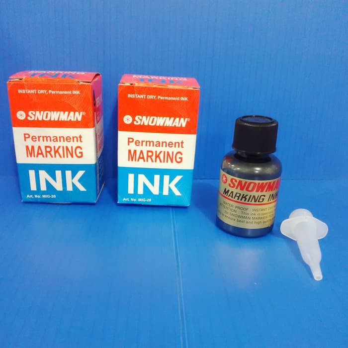 Jual TINTA MARKING INK PERMANENT SNOWMAN / TINTA SPIDOL PERMANEN ...