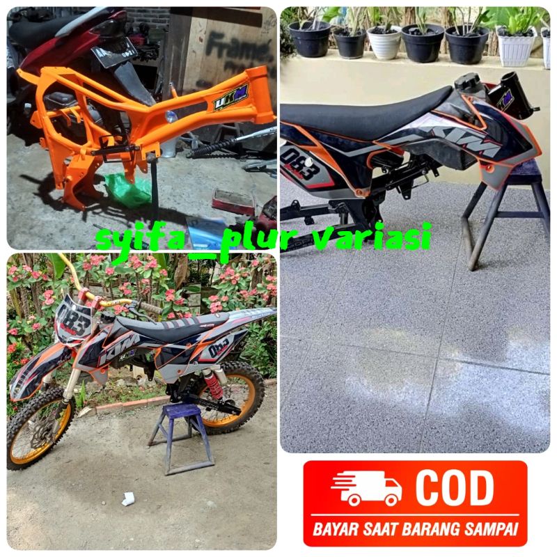 Jual Rangka trail gtx mesin bebek modif body ktm | Shopee Indonesia