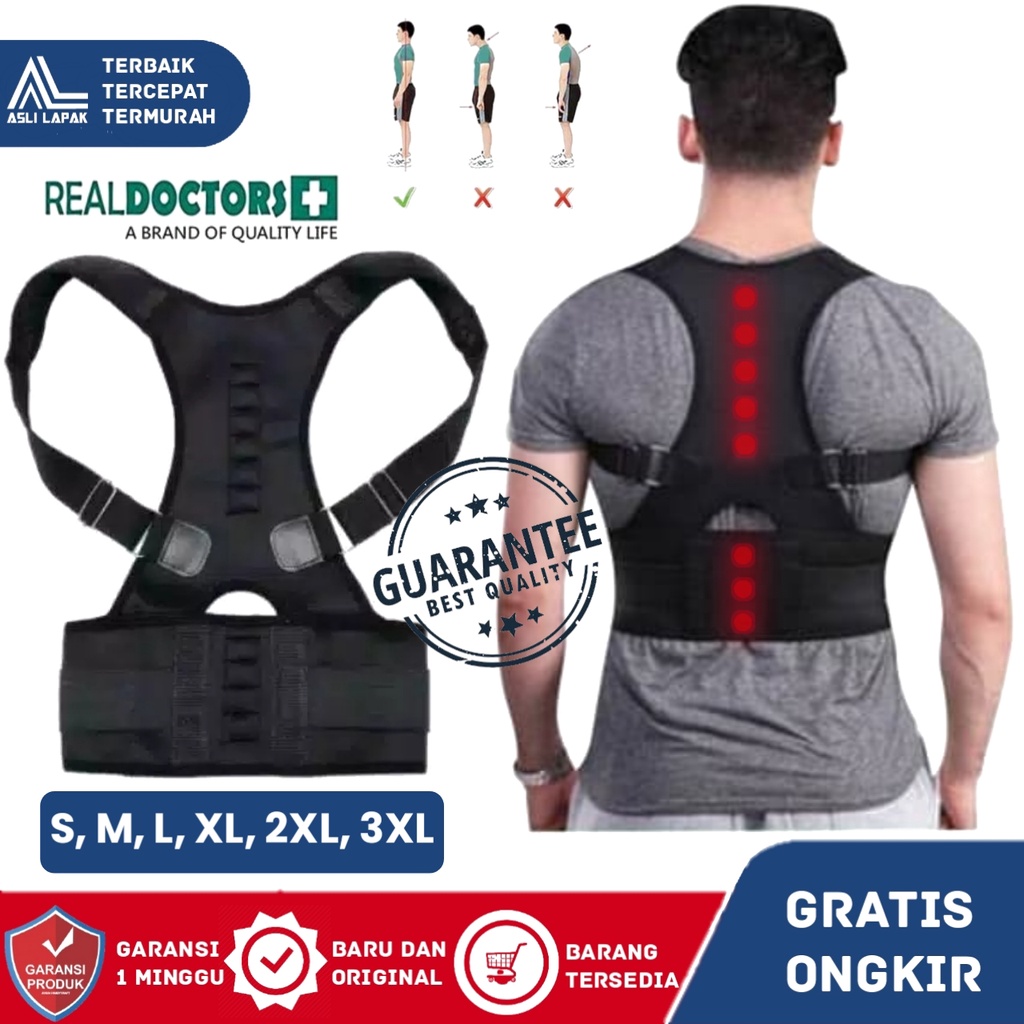 Jual Alat Penyangga Punggung Bahu Magnetik Posture Corrector Penegak Punggung Bungkuk Shoulder ...