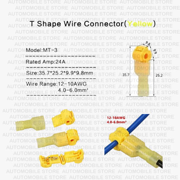 Jual Kabel Jumper T Kuning Wire Connector Suntik Cabang Split Konektor ...
