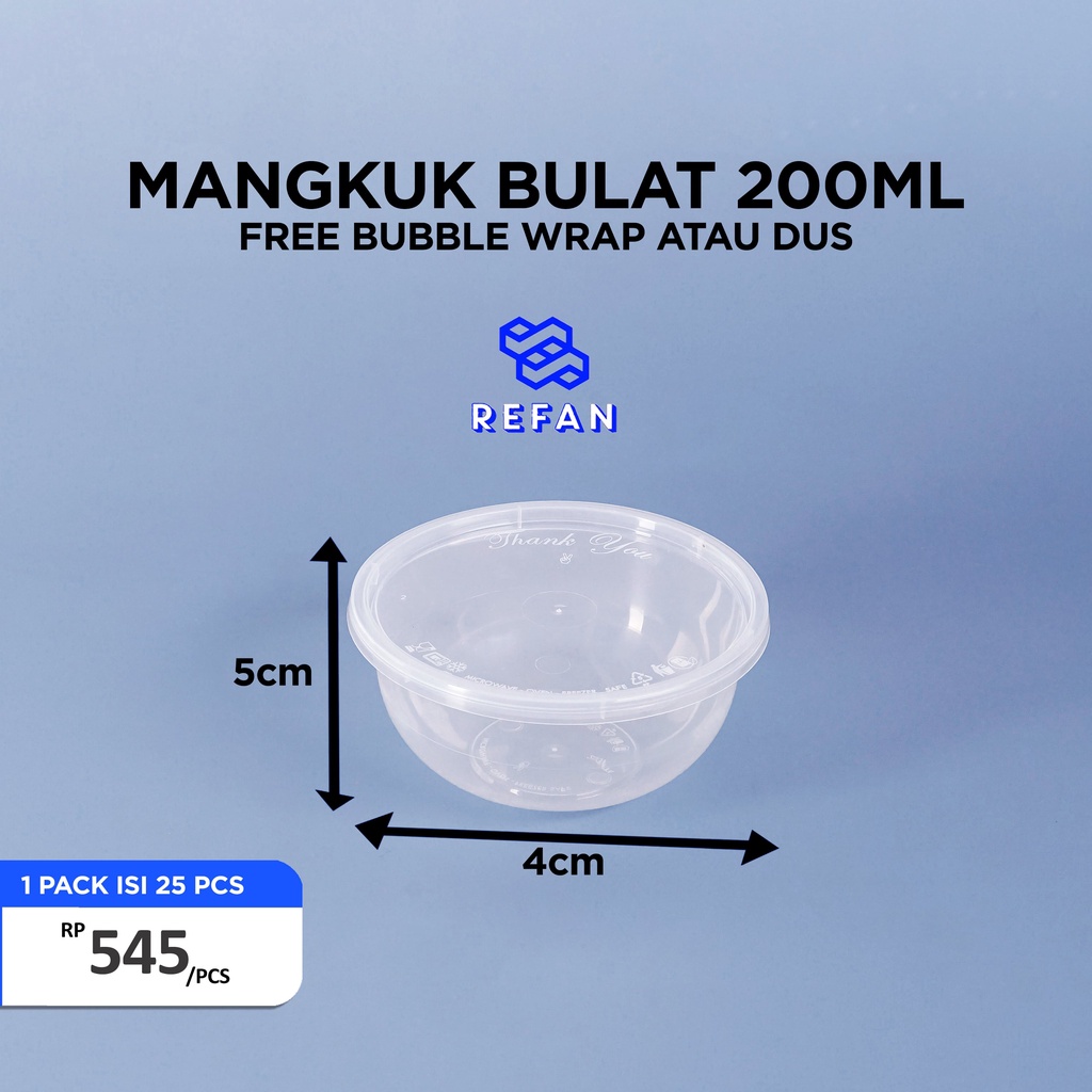 Jual Thinwall Bulat 200ml Cup Puding Mangkok Plastik Tutup Murah Indonesia|Shopee Indonesia